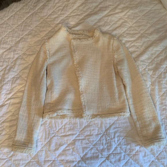 Jackets & Coats | Cream Tweed Blazer | Poshmark